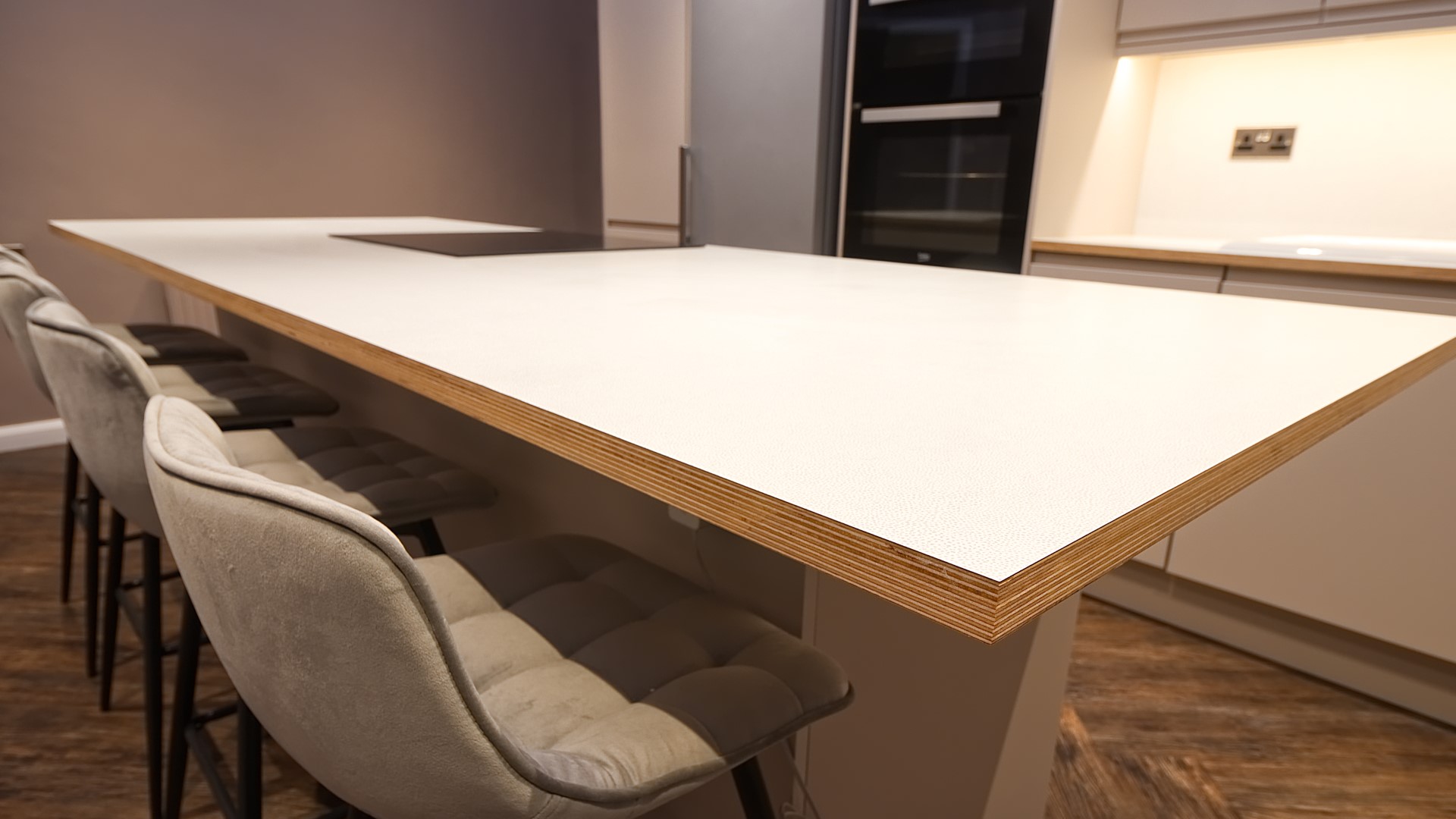 Making DIY Custom Birch Plywood & Laminate Kitchen Worktops ...